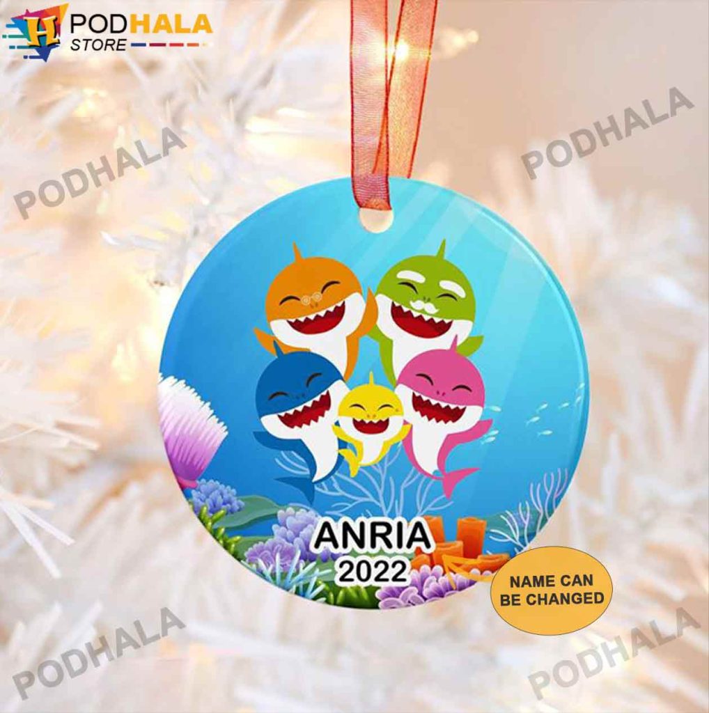 Personalized Family Ornaments, Baby Shark Custom Name Funny Christmas ...