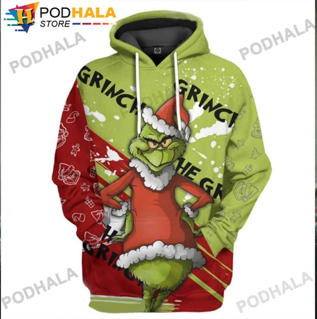 The Grinch Christmas Face Grinch 3D Hoodie Grinch Gifts - Bring Your ...