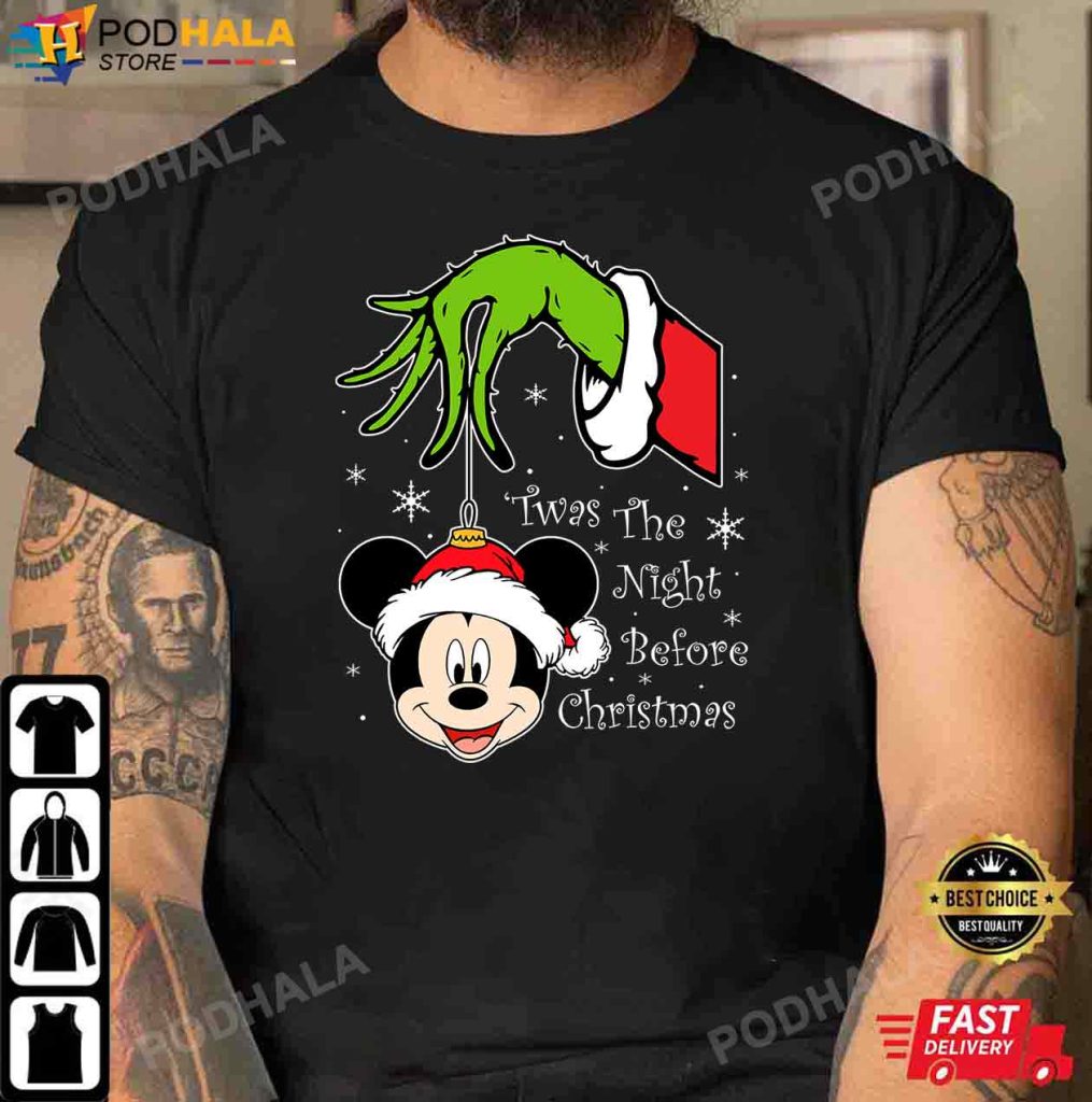 'Twas the Night Before Christmas Grinch Holding Mickey Face, Mickey ...