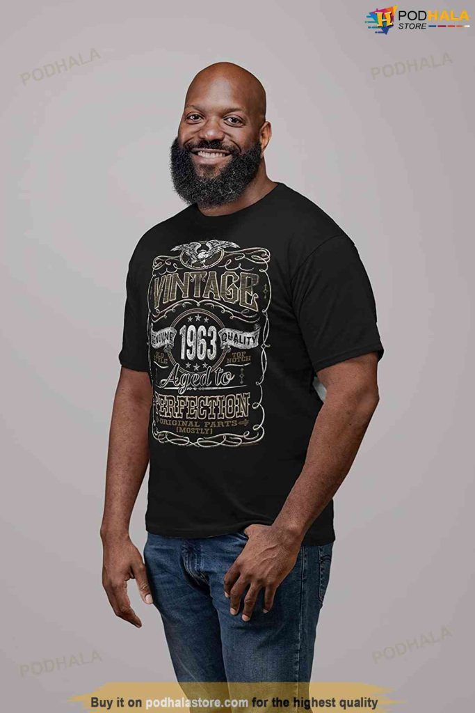 Vintage 1963 Aged to Perfection 60th Birthday Gift Shirt For Men ...