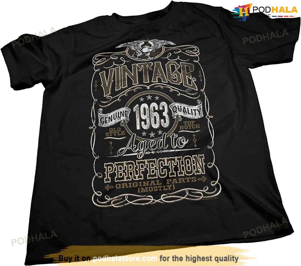 Vintage 1963 Aged to Perfection 60th Birthday Gift Shirt For Men ...