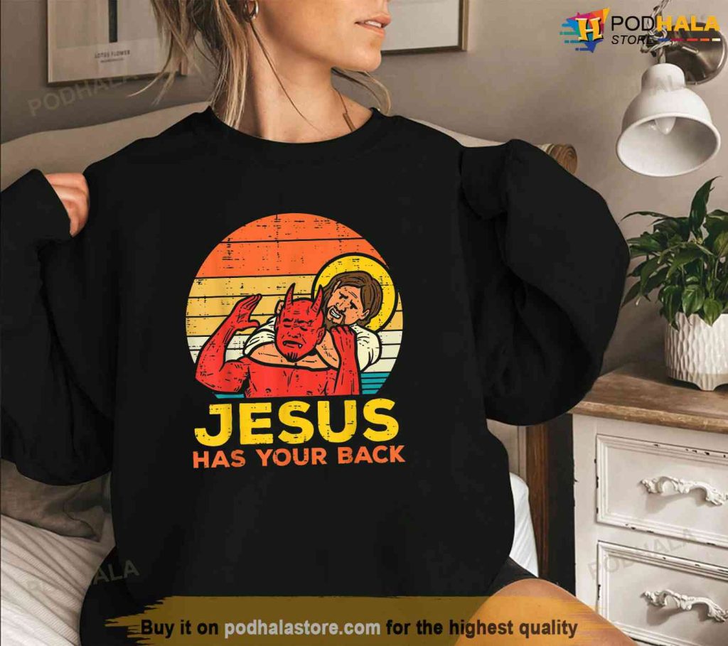 Jesus Has Your Back Jiu Jitsu Retro Christian Men Women Kids Shirt ...
