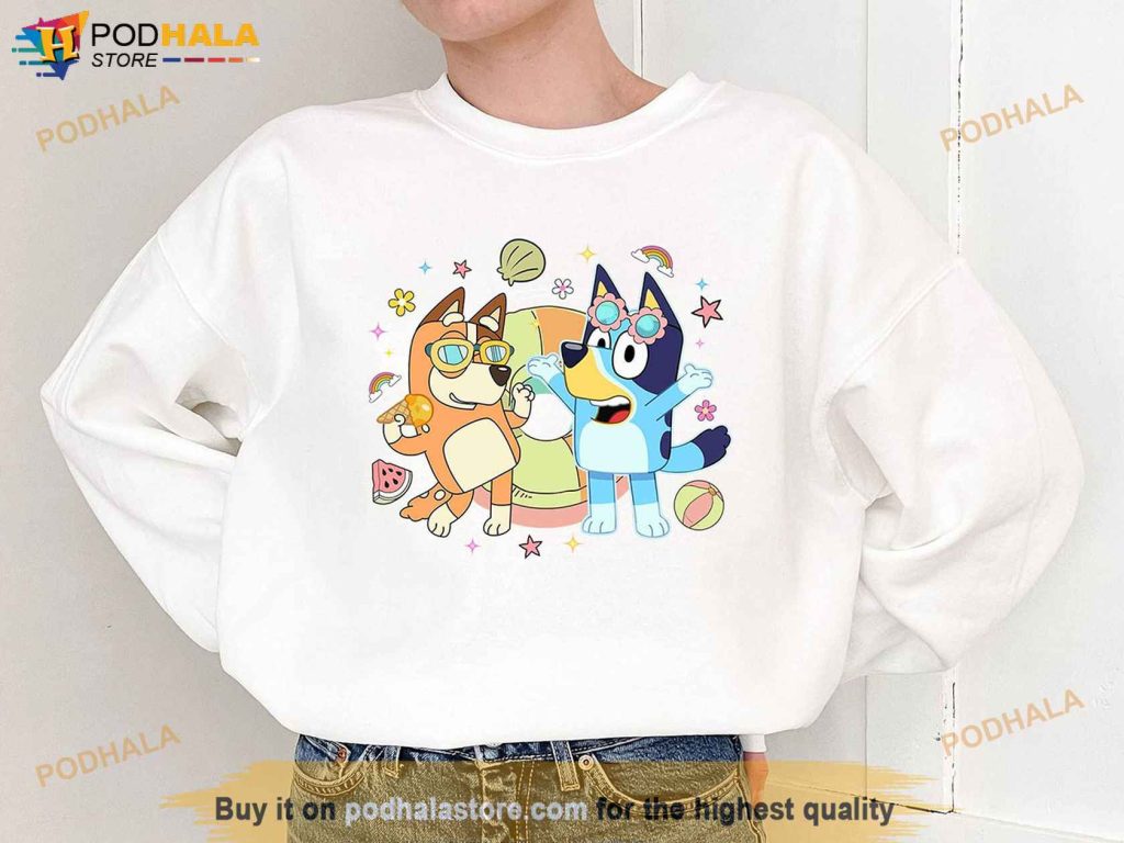 Bluey Summer Vacation Shirt, Bluey Family Trip, Bluey And Bingo Shirt ...
