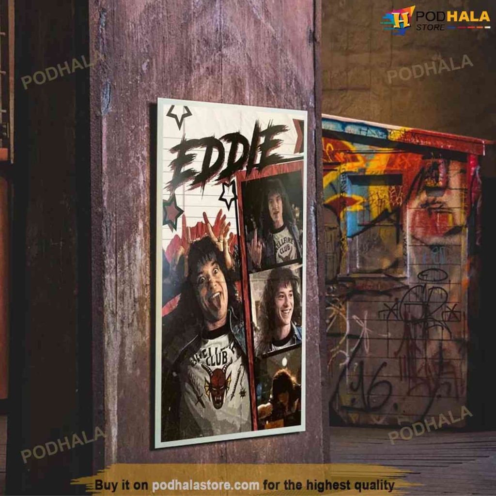 Cute Eddie Munson Poster No Frame, Gift For Stranger Things Film Lovers ...