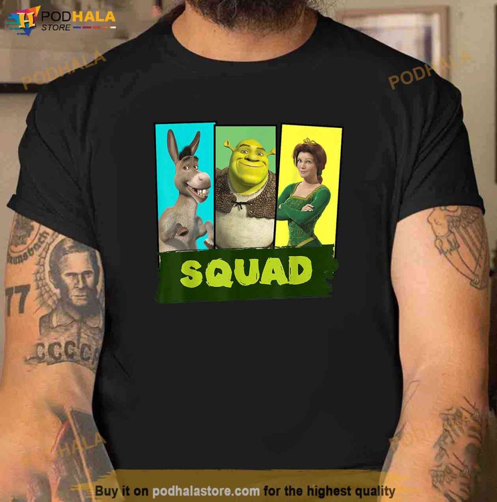 Shrek Squad Group Shot Panel Lineup Poster Shrek Slut Shirt - Podhalastore