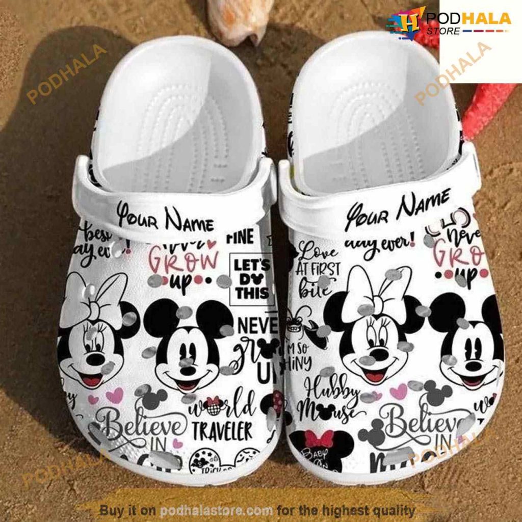 Custom Name Mickey Mouse Clog Crocs Clog Shoes - Podhalastore