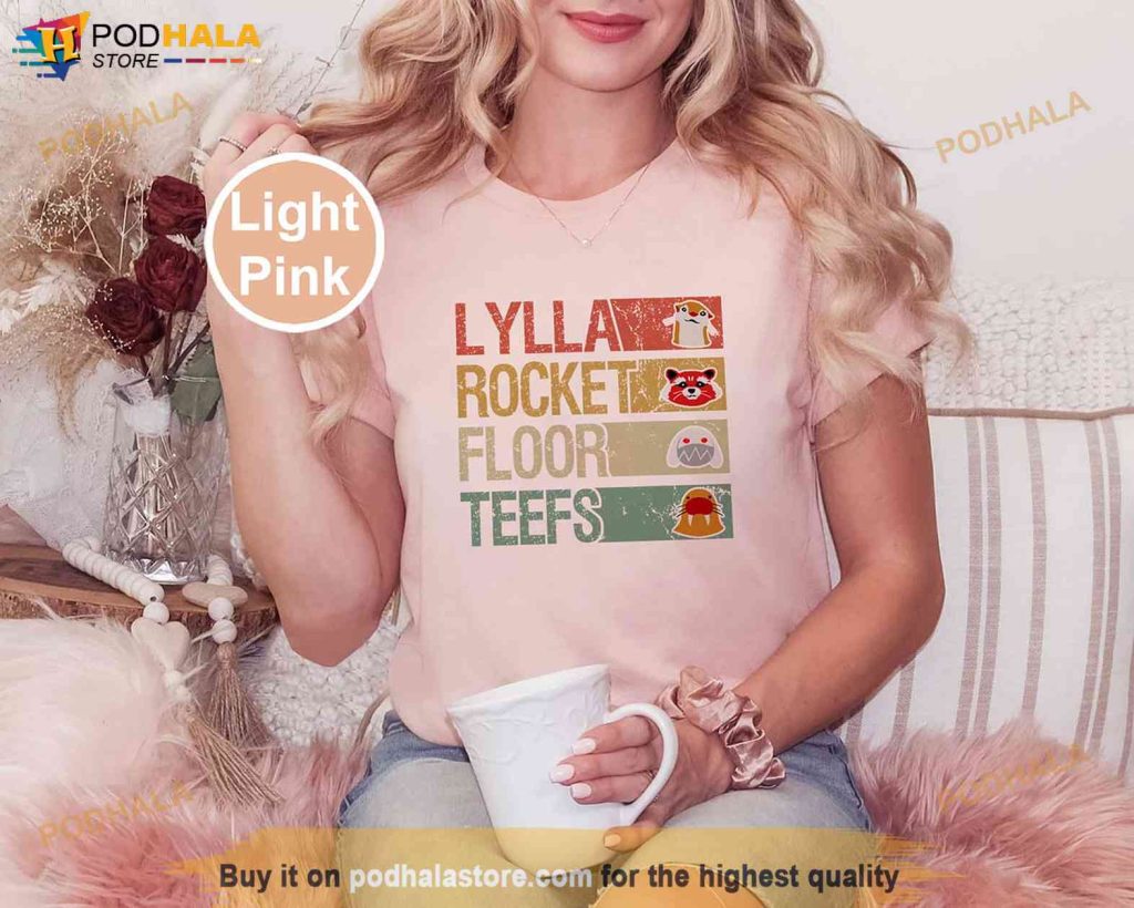 Friends Lylla, Rocket, Floor And Teefs Characters Shirt, Marvel Comics ...