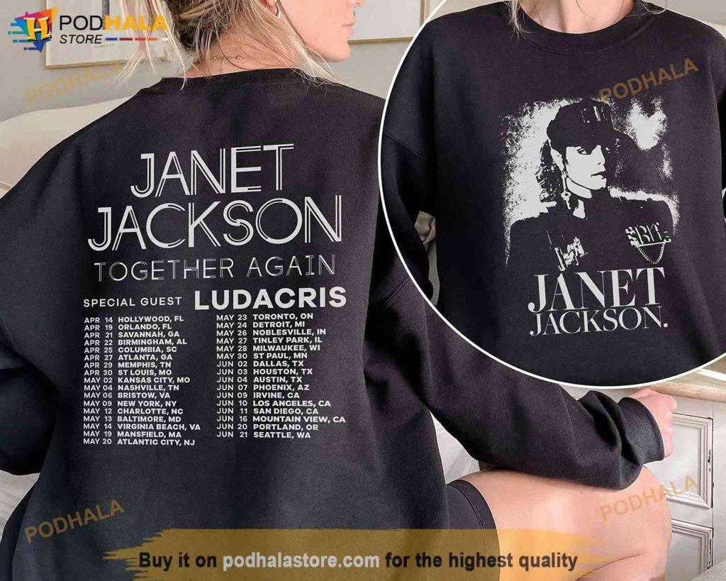 Janet Jackson Together Again Tour 2023 T Shirt, Janet Jackson Merch For ...