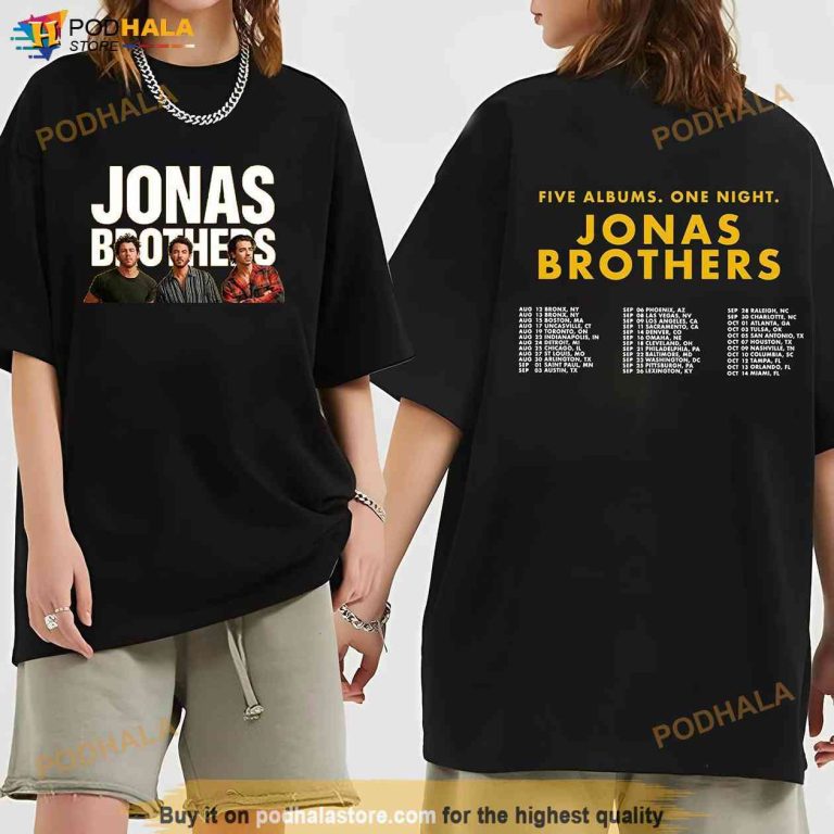 Jonas Brothers Five Albums One Night The Tour 2023 Shirt, Jonas ...