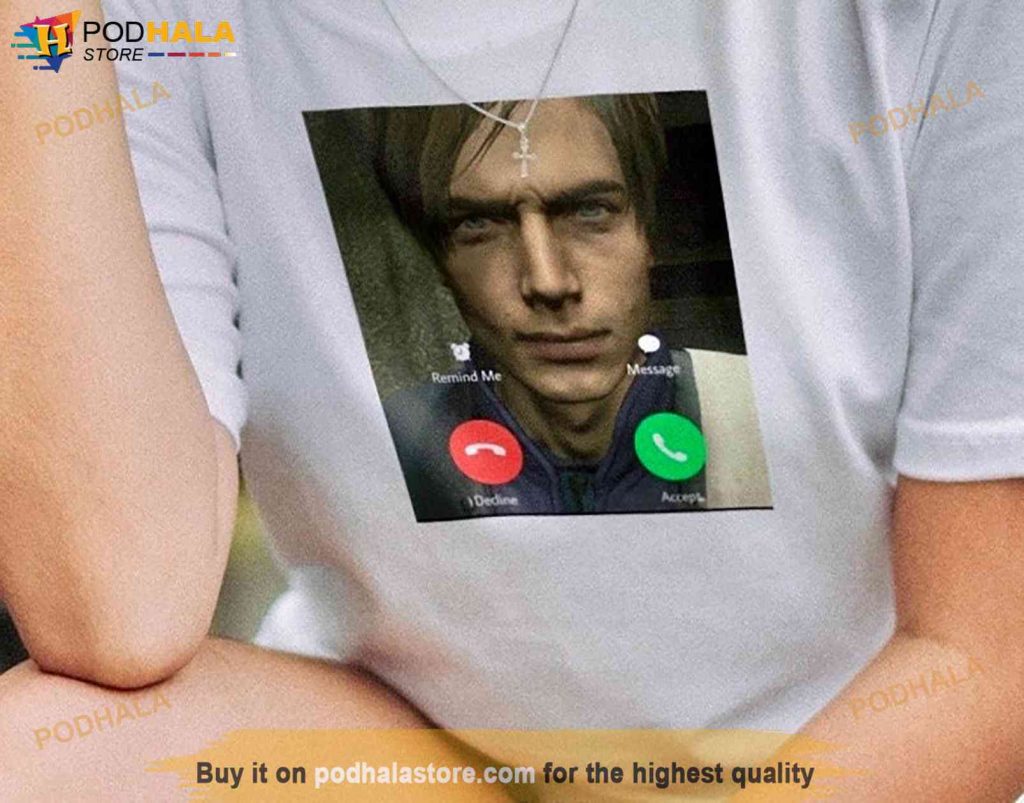 Leon Is Calling Funny Answer Call Phone Meme Shirt, Resident Evil 4 ...