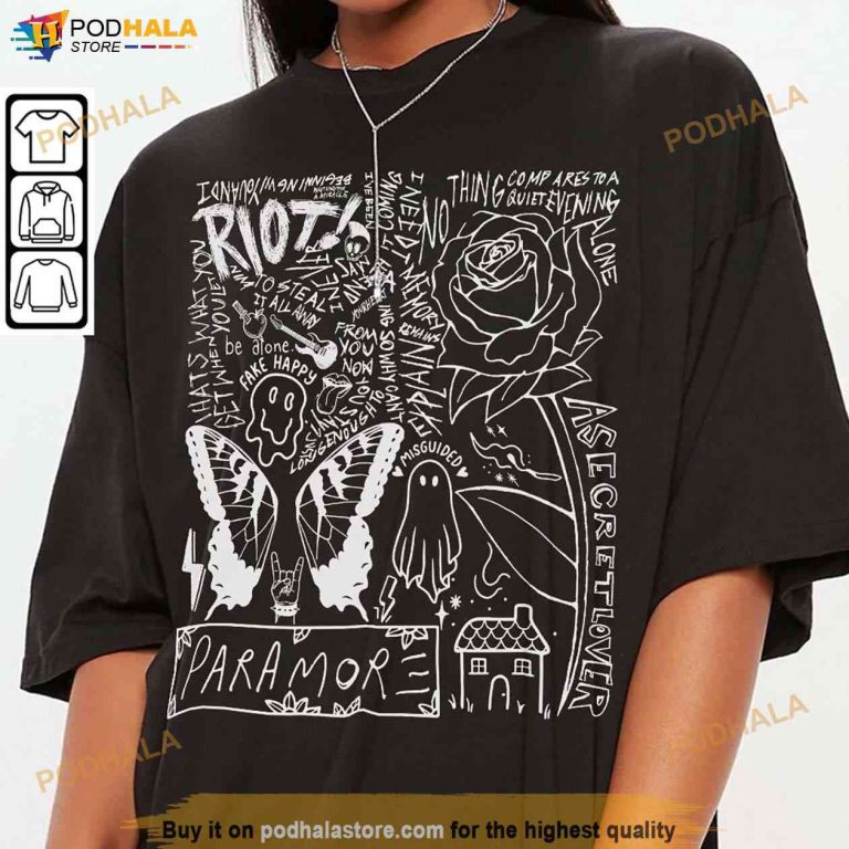 Paramore Doodle Art Shirt, Vintage Paramore Album Lyrics Merch Tour ...