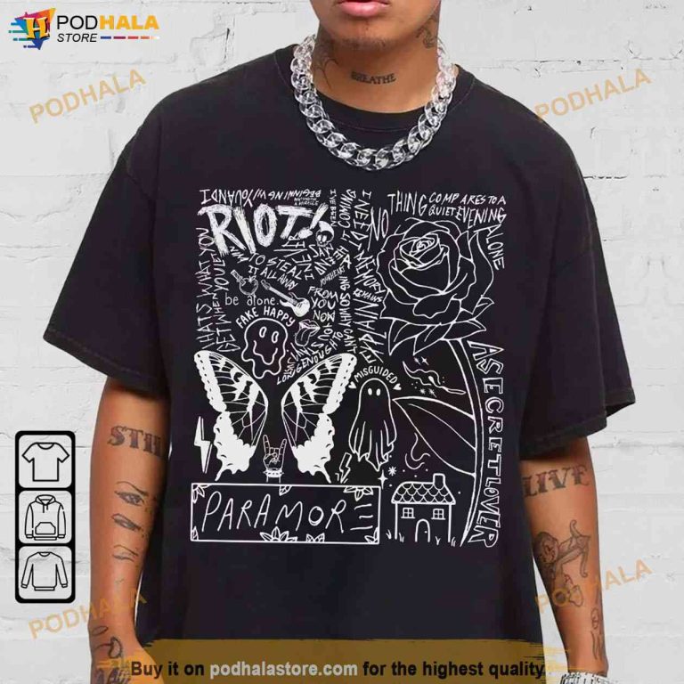 Paramore Doodle Art Shirt, Vintage Paramore Album Lyrics Merch Tour ...