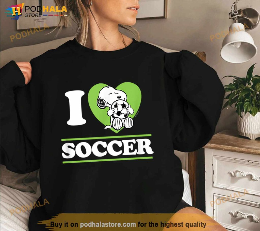 Peanuts Snoopy I Love Soccer Shirt - Podhalastore
