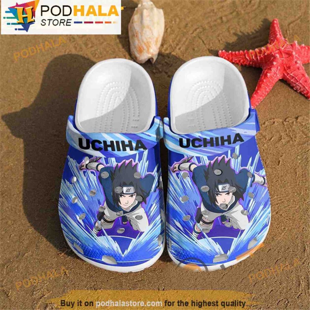 Anime Uchiha Sasuke Naruto 3D Clog Slippers, Funny Clog - Podhalastore