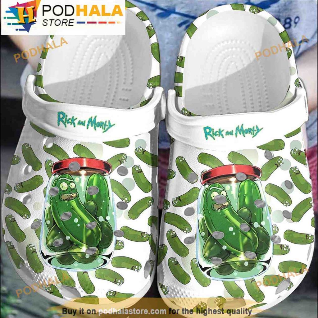 Cartoon Cucumber Rick And Morty 3D Crocs, Funny Crocs - Podhalastore