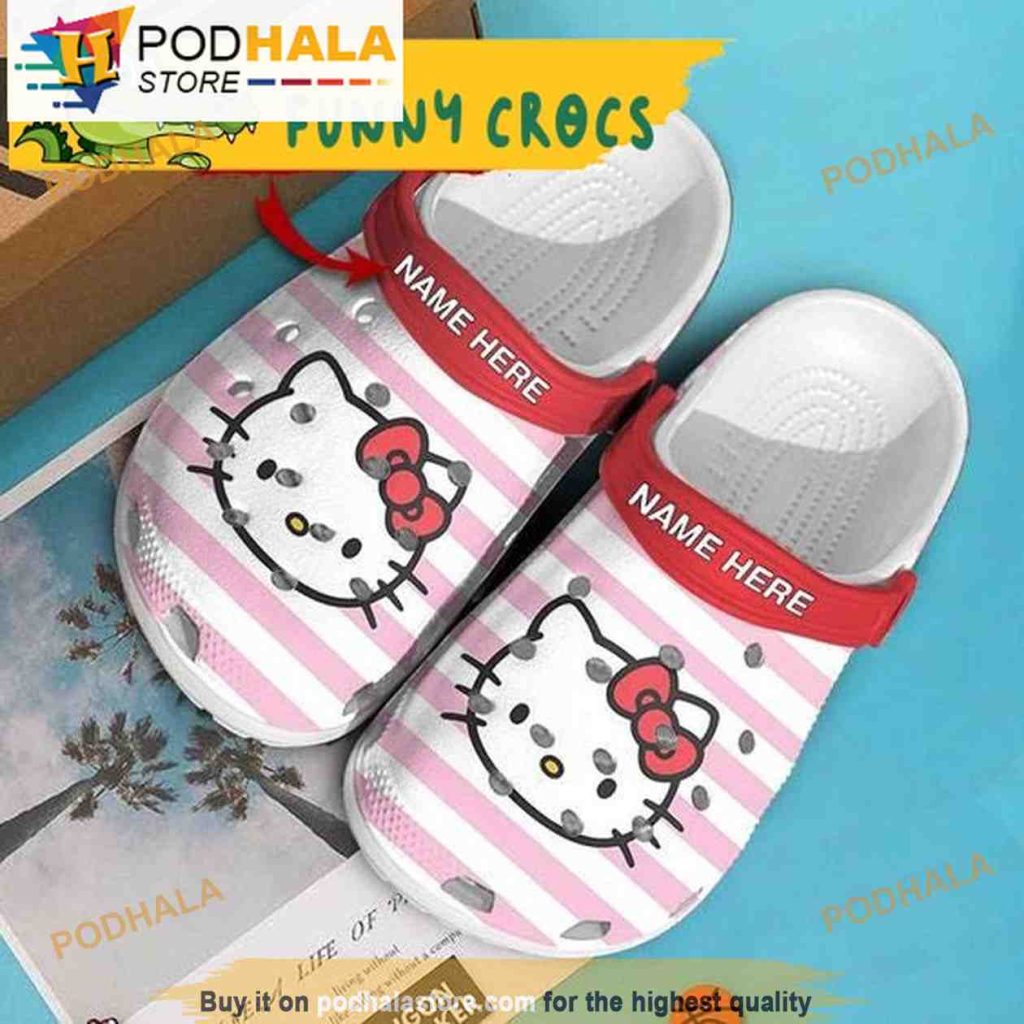 Hello Kitty Cafe 3D Crocs Clog Shoes, Funny Crocs - Podhalastore