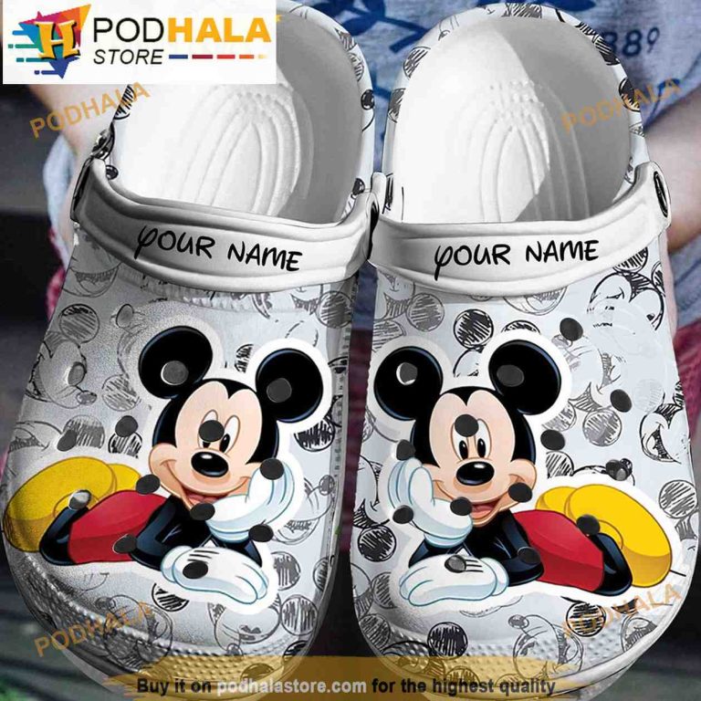 Mickey Mouse Tie Dye 3D Crocs Clog Shoes, Funny Crocs - Podhalastore