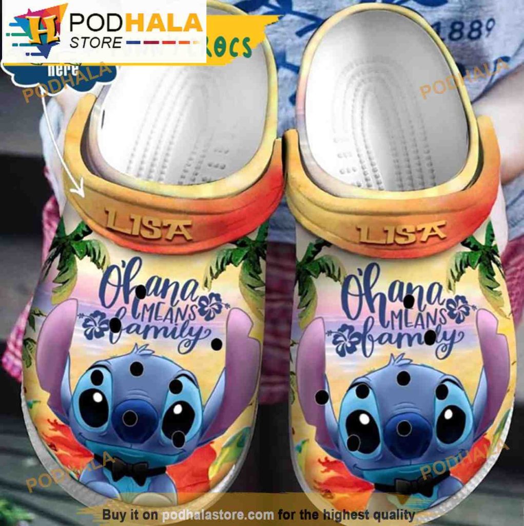 Custom Ohana Mlean Family Stitch Crocband 3D Crocs - Podhalastore