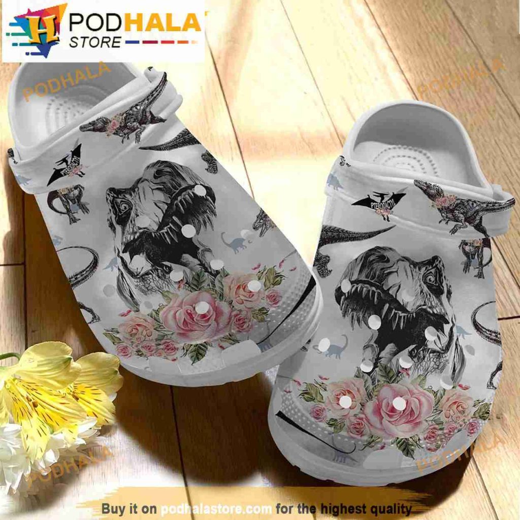 T Rex Dino 3D Funny Crocs - Podhalastore