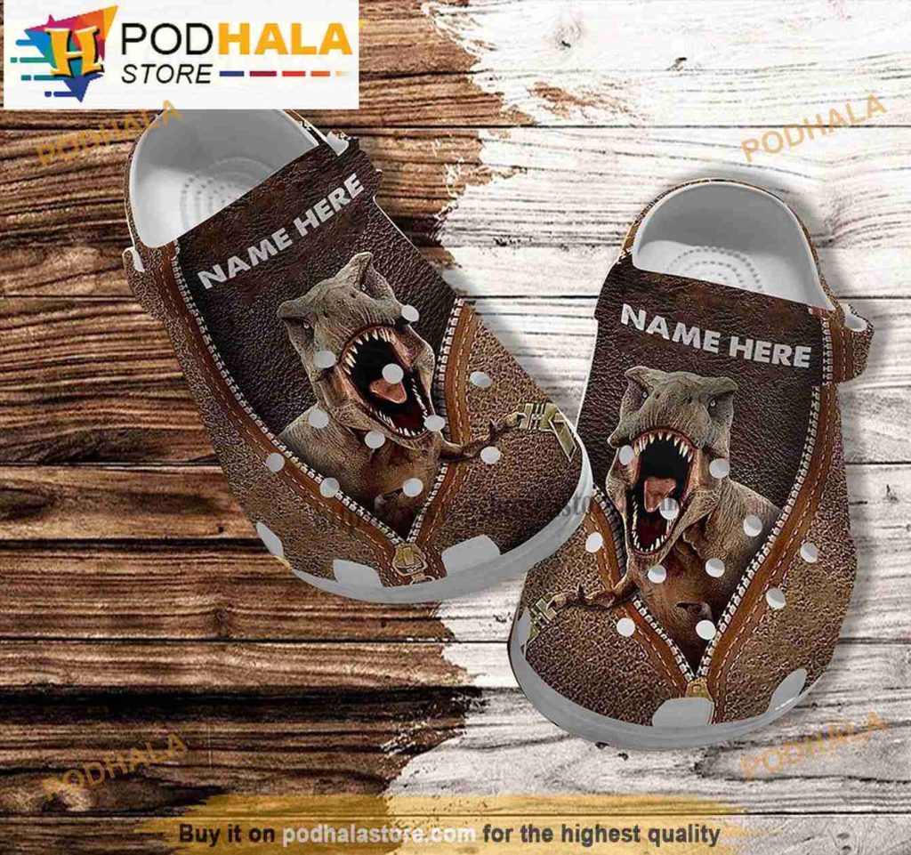 Dinosaur T-rex Jurassic Park 3D Crocs Clog Shoes, Funny Crocs ...