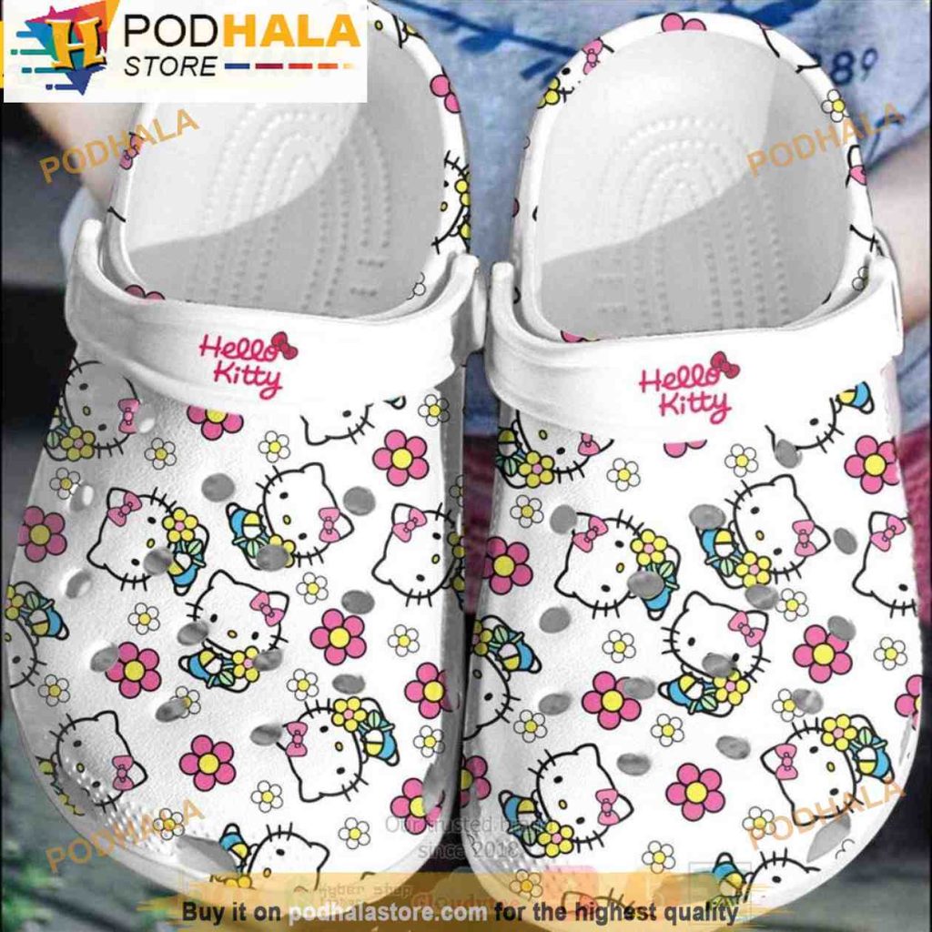 Hello Kitty Cafe 3D Crocs Clog Shoes, Funny Crocs - Podhalastore