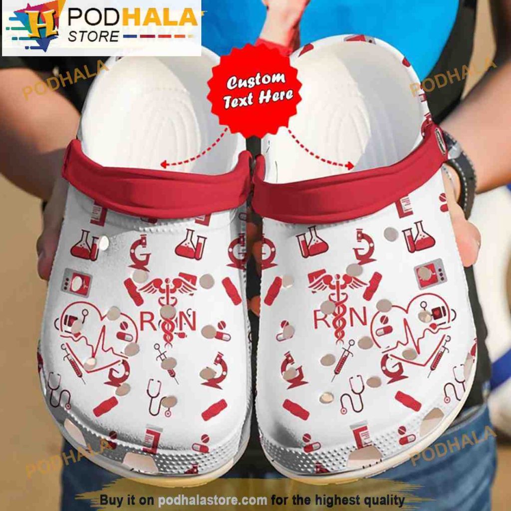 Nurse Pattern 3D Crocs, Hippie Gifts, Funny Crocs - Podhalastore