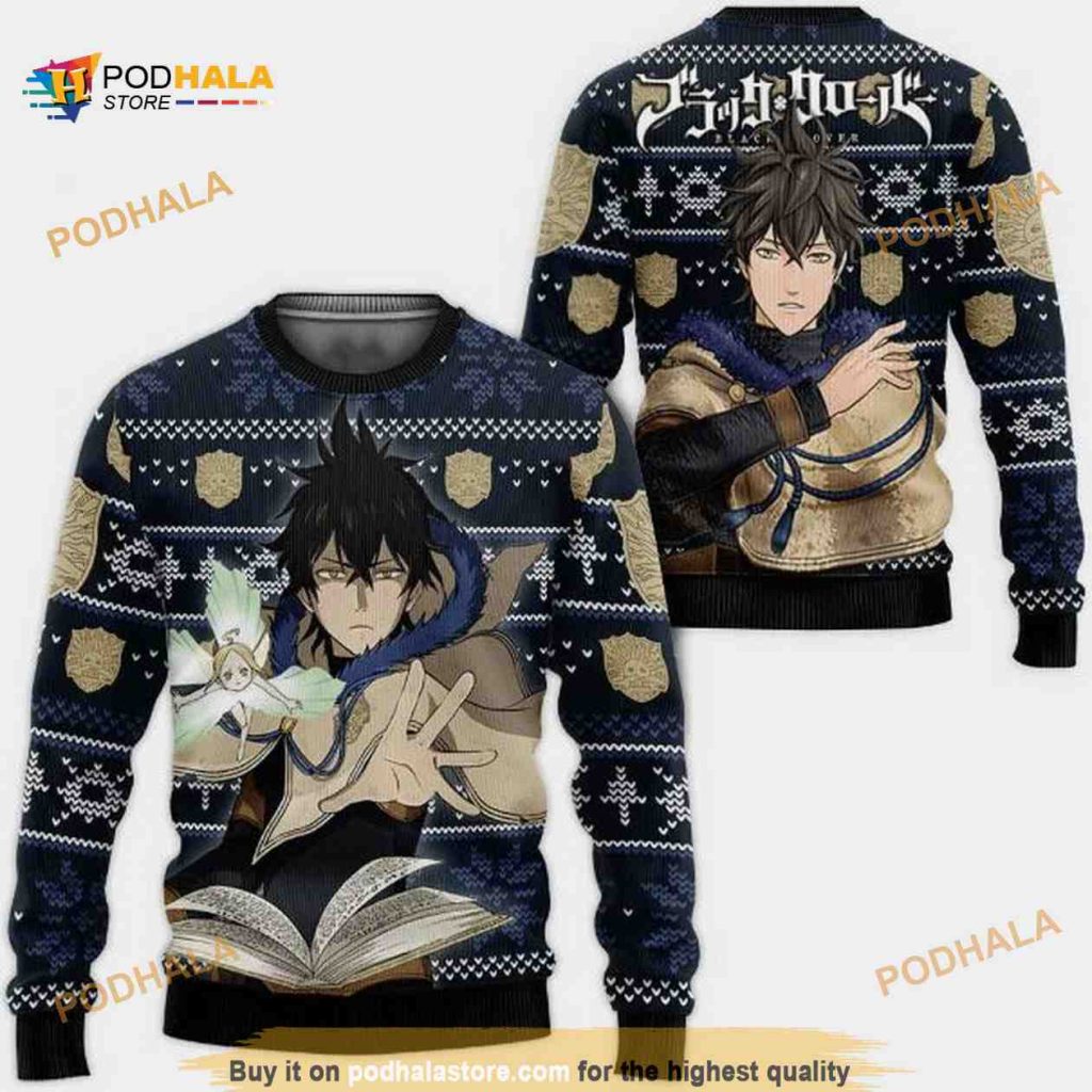 Black Clover Anime Yuno Ugly Xmas Wool Sweater - Podhalastore