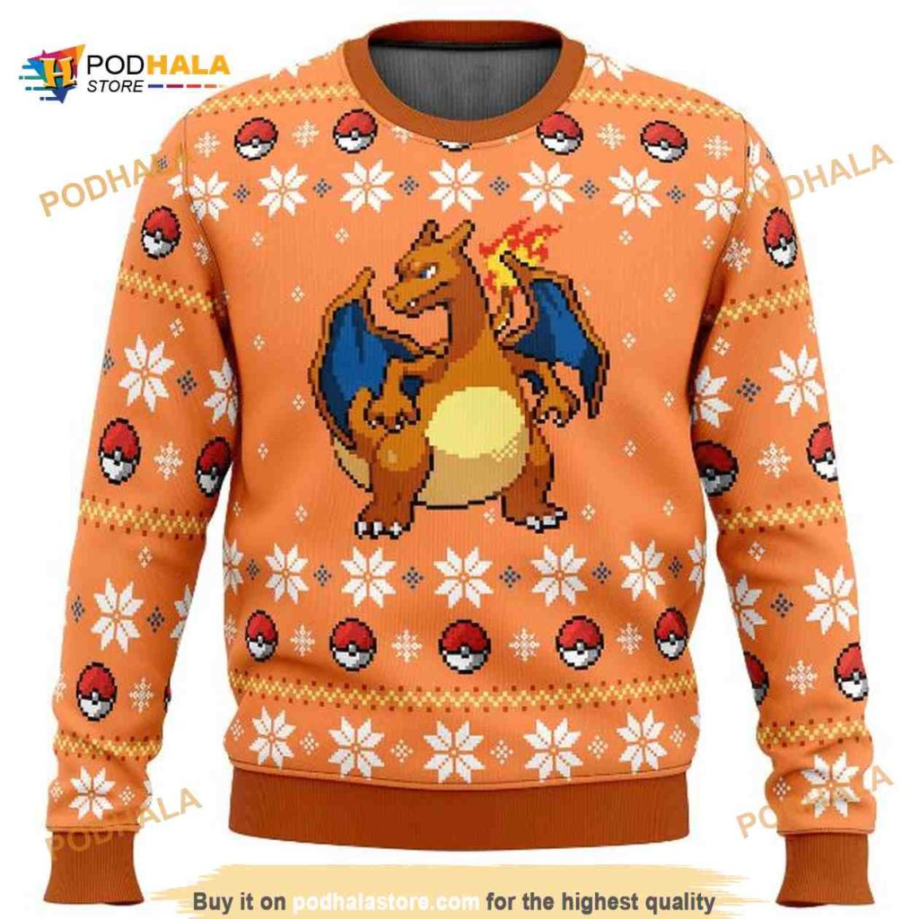 Blaze Charizard Pokemon Anime Ugly Wool Sweater - Podhalastore