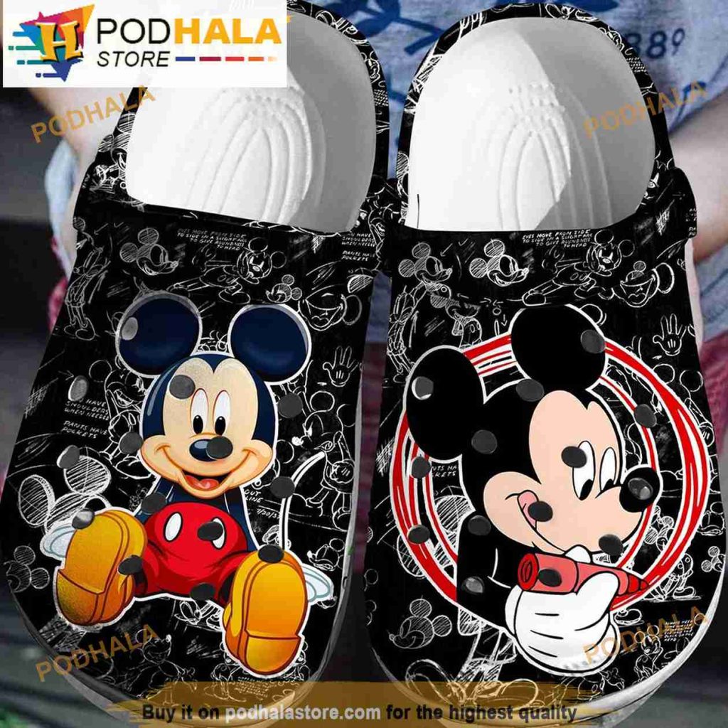 Personalized Enchanting Mickey Mouse 3D Funny Crocs Clog Shoes ...