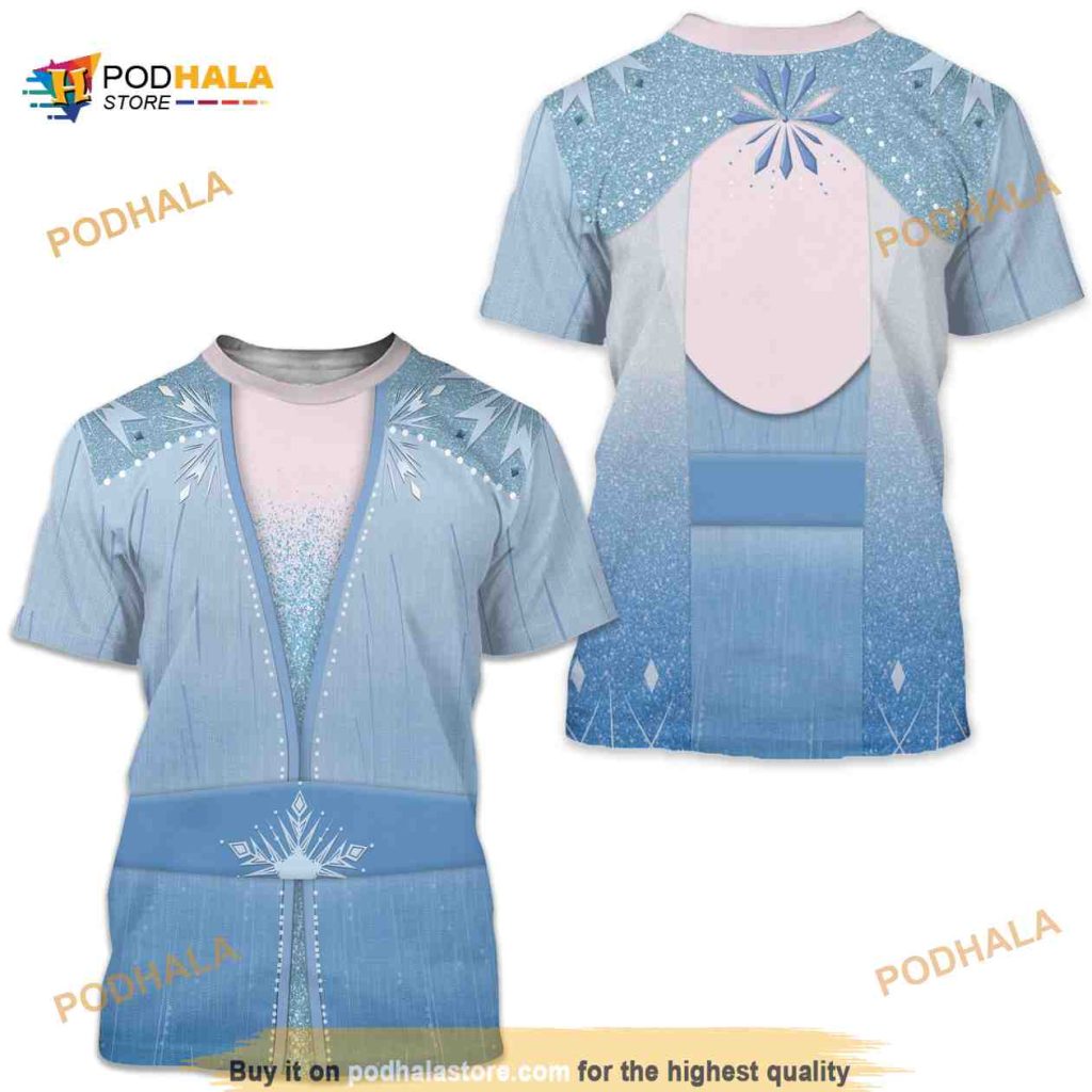 Frozen 2 Costume, Elsa, Elsa Costume, Elsa Frozen 3D Shirt - Podhalastore
