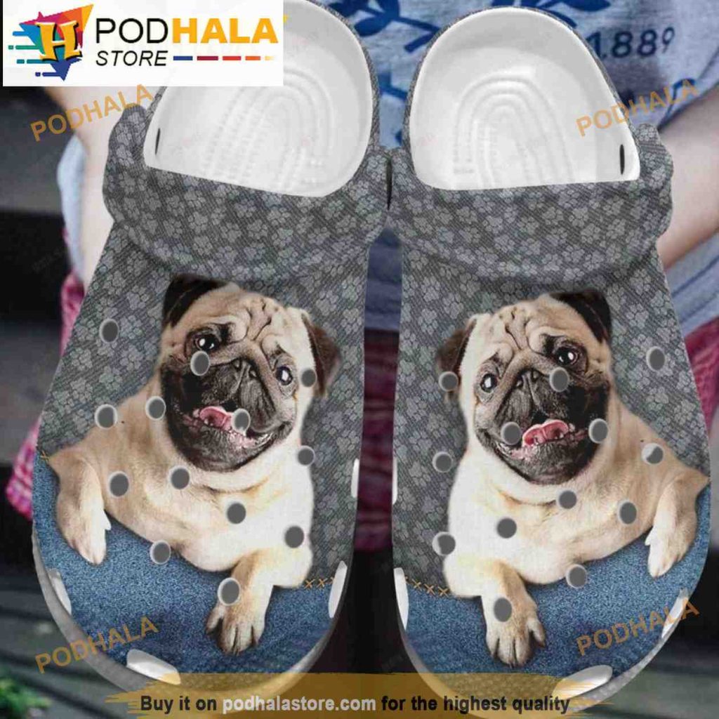 Funny Pug Love Puppy Dog 3D Funny Crocs Crocband - Podhalastore