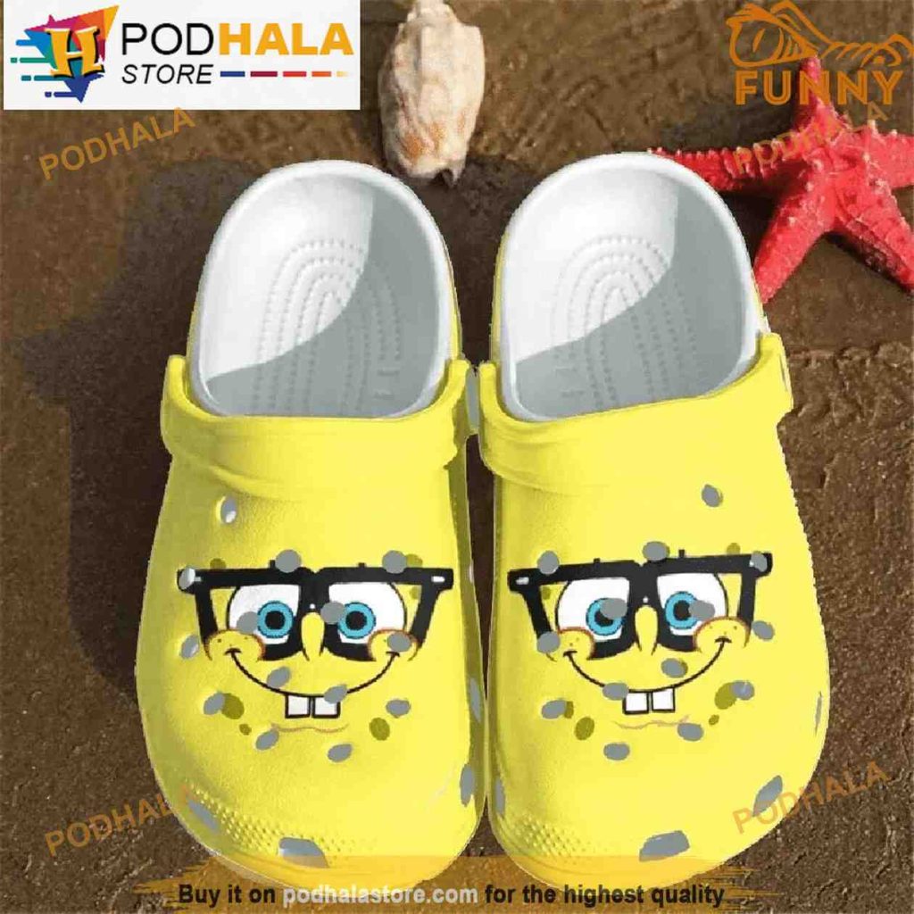 Funny Spongebob Glasses 3D Funny Crocs Crocband - Podhalastore