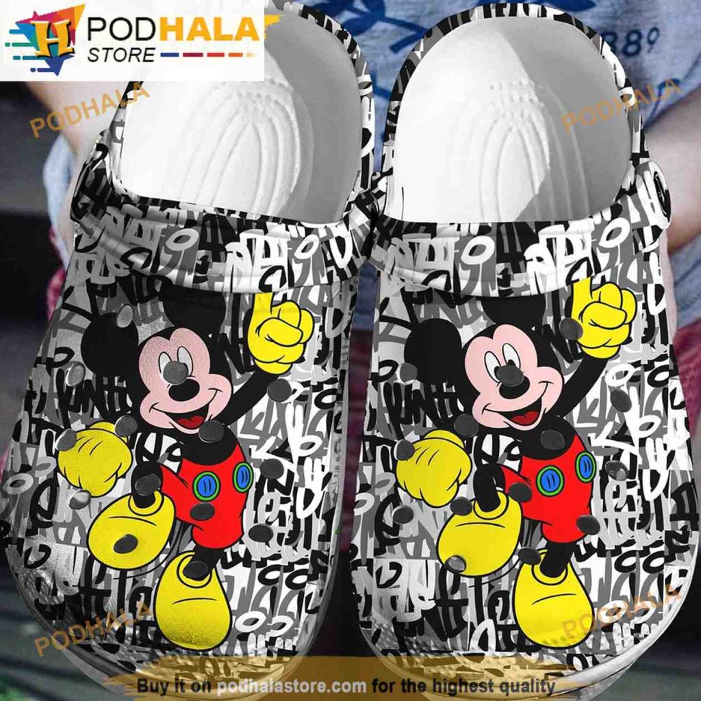 Mickey Mouse Tie Dye 3D Crocs Clog Shoes, Funny Crocs - Podhalastore