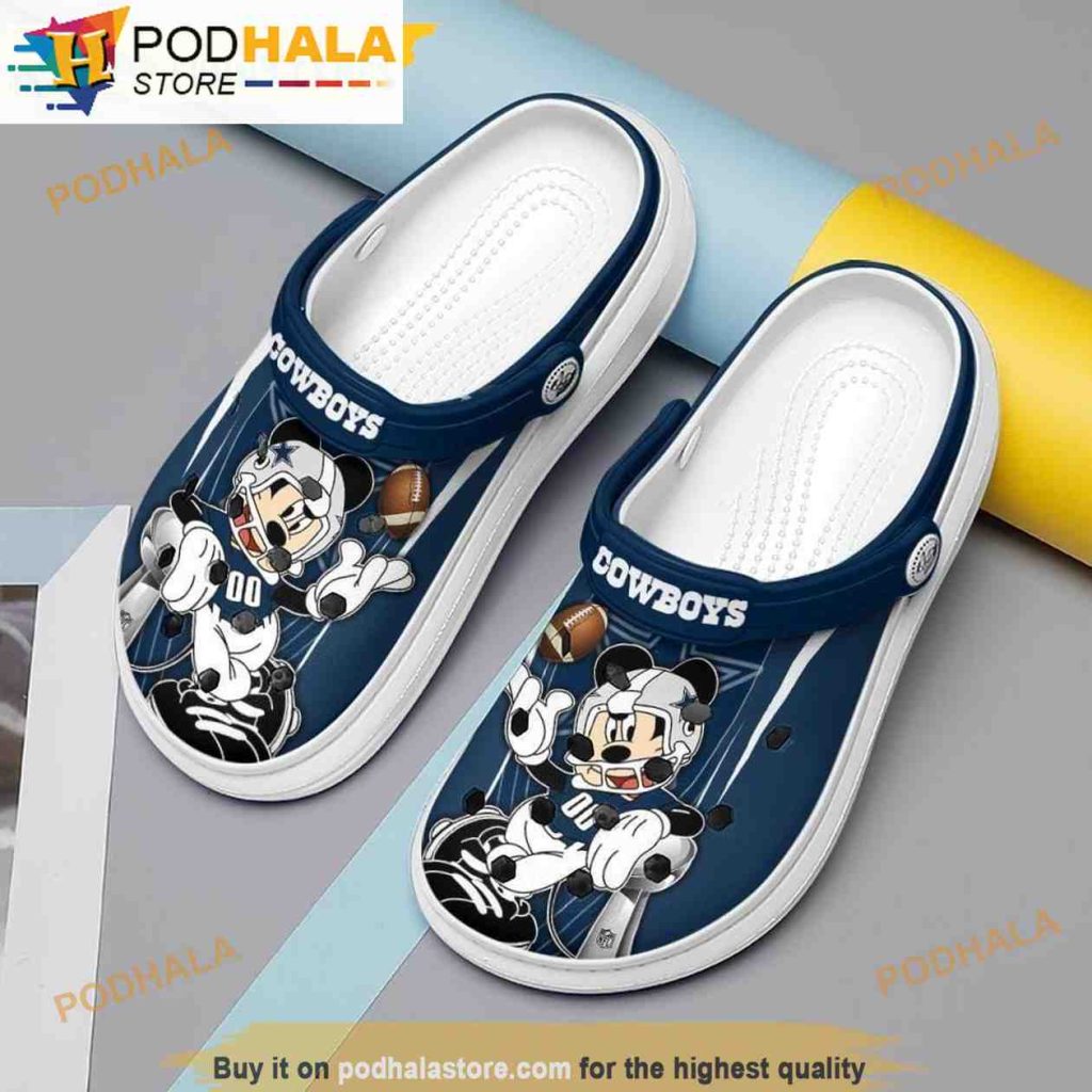 NFL Mickey Mouse Dallas Cowboys 3D Funny Crocs - Podhalastore