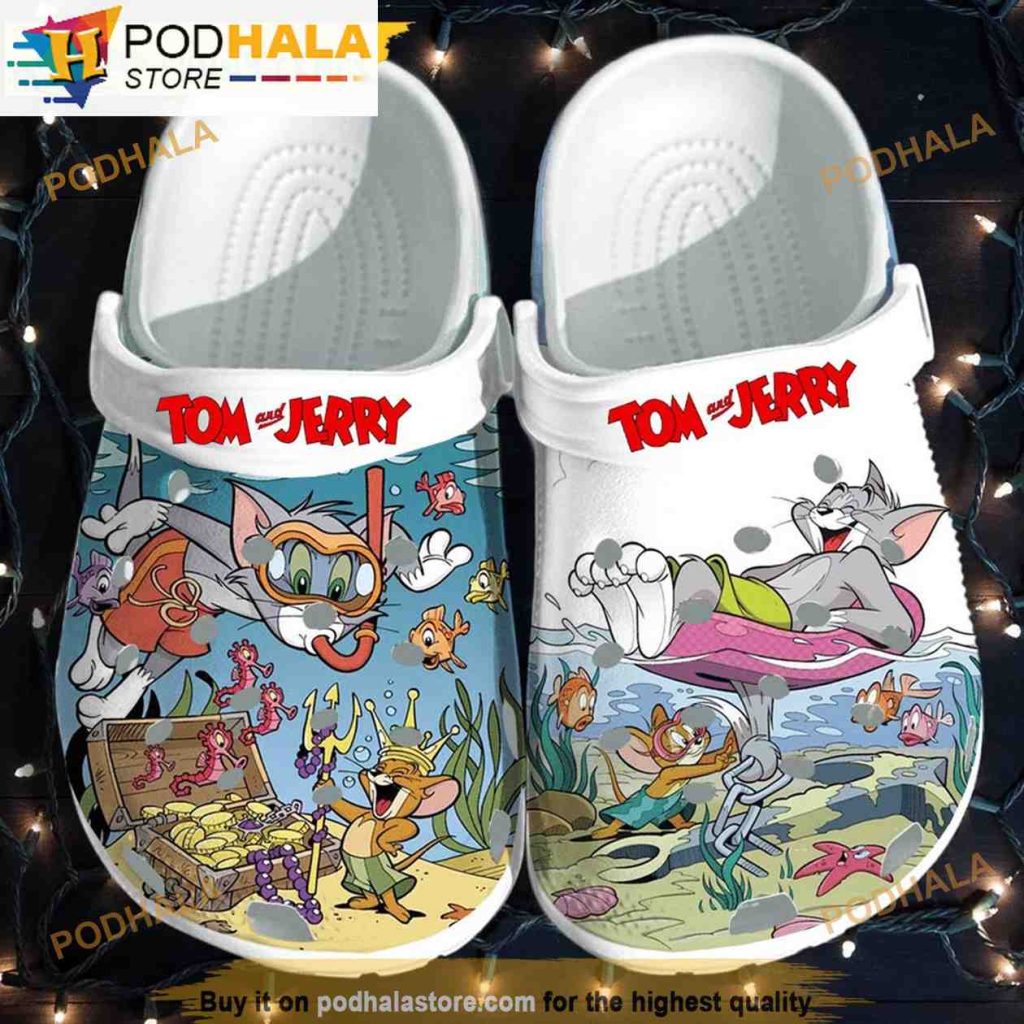 Seawater Tom And Jerry 3D Funny Crocs Slippers - Podhalastore
