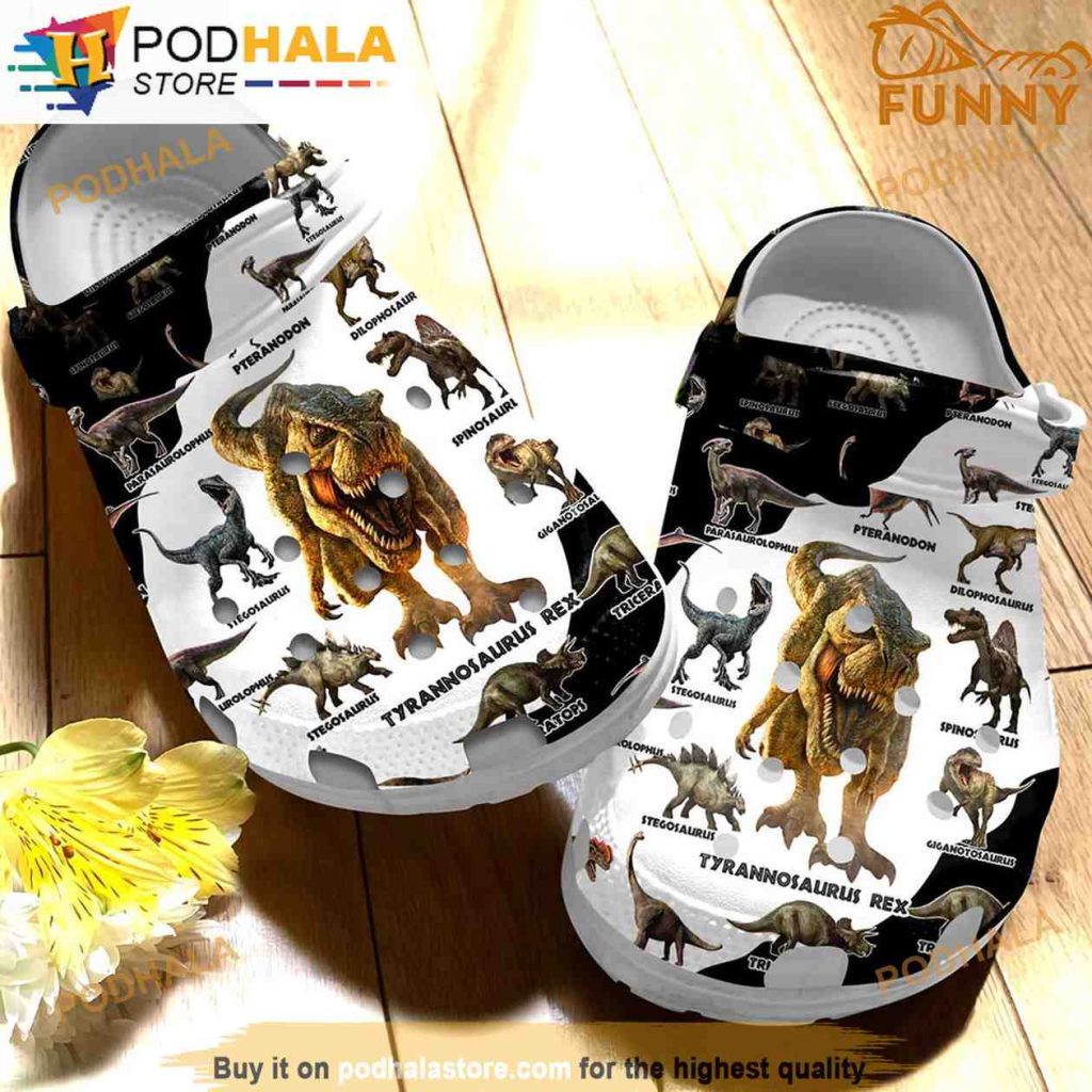 T Rex Dino 3D Funny Crocs - Podhalastore