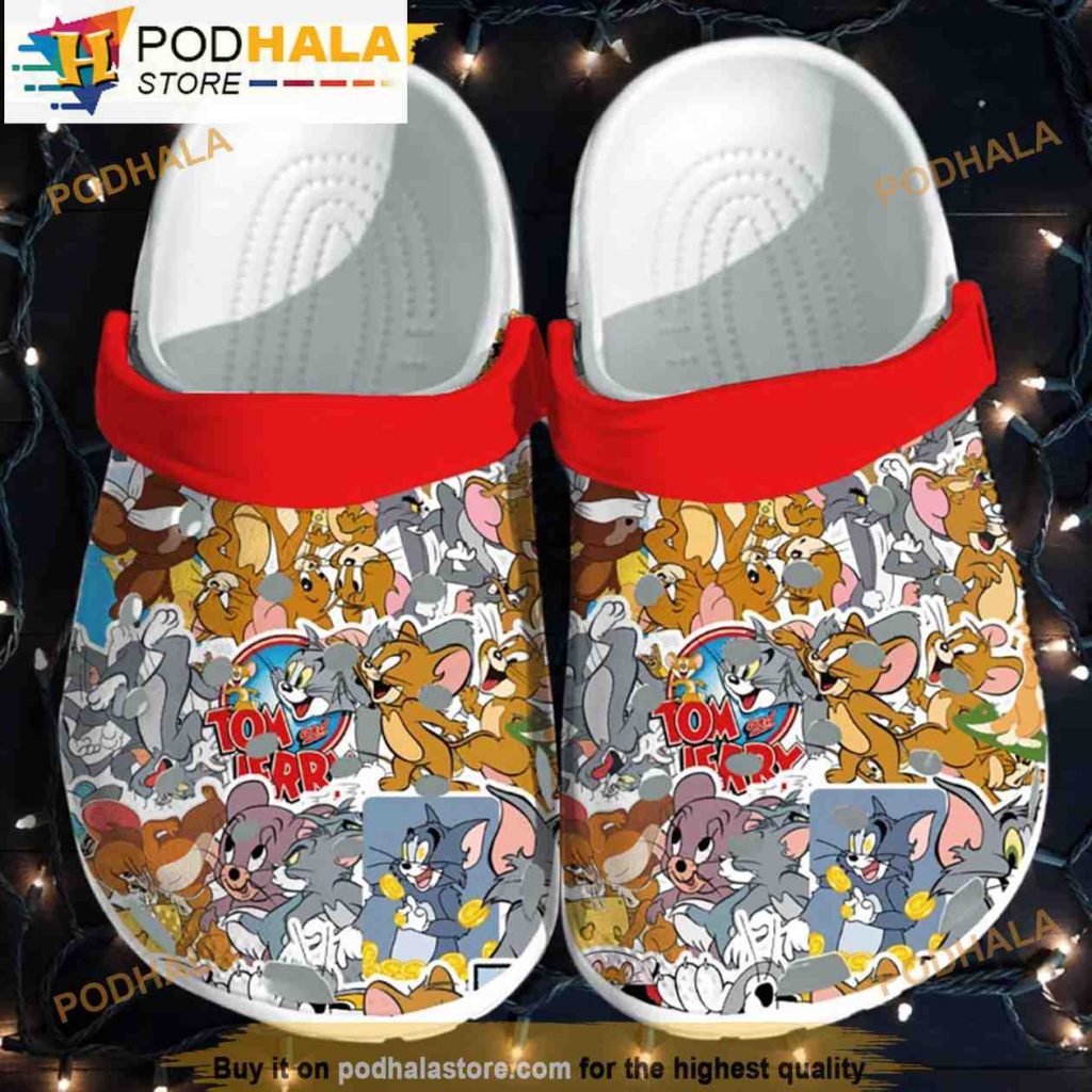 Seawater Tom And Jerry 3D Funny Crocs Slippers - Podhalastore
