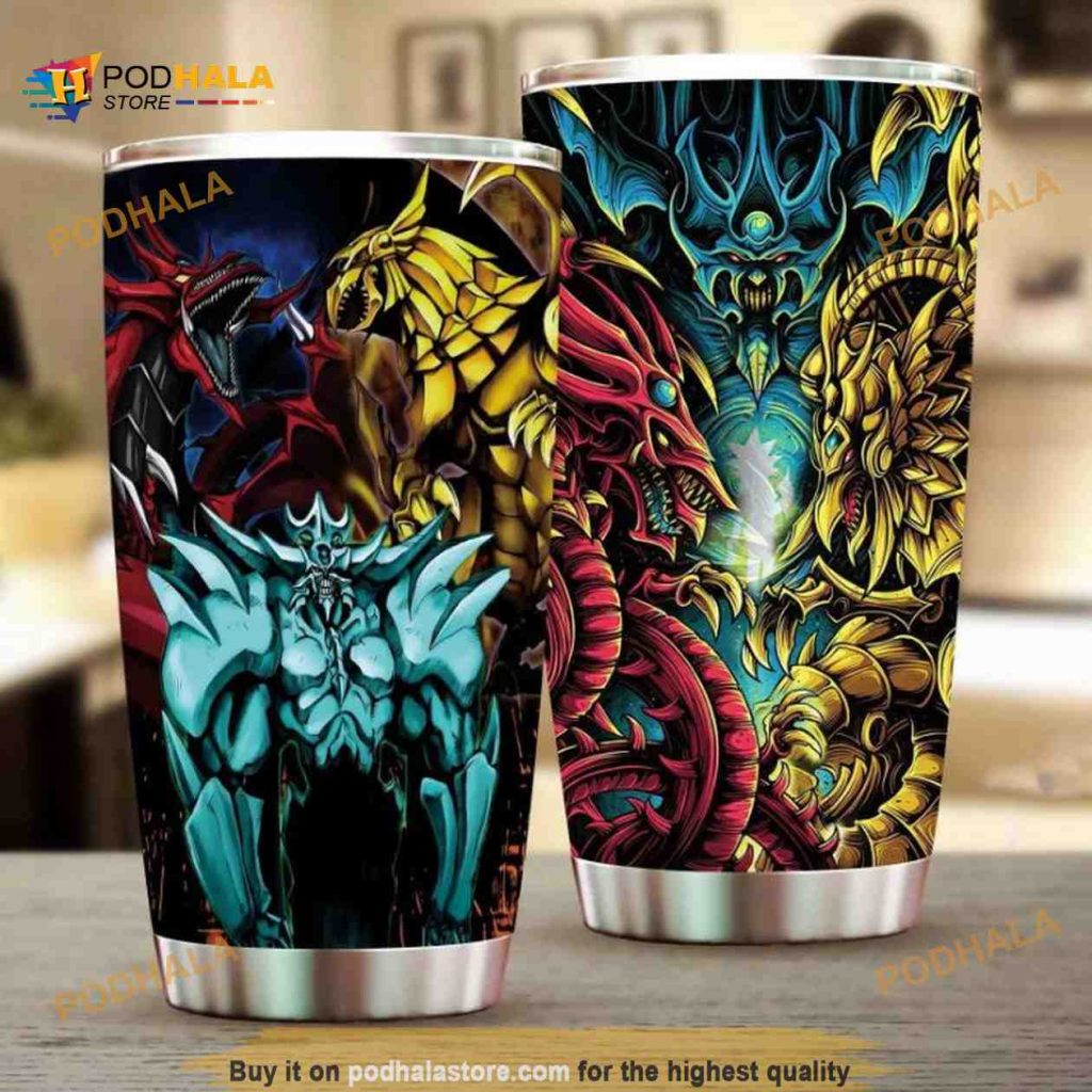 Yugioh Egyptian Gods Osiris Obelisk Ra Coffee Tumbler - Podhalastore