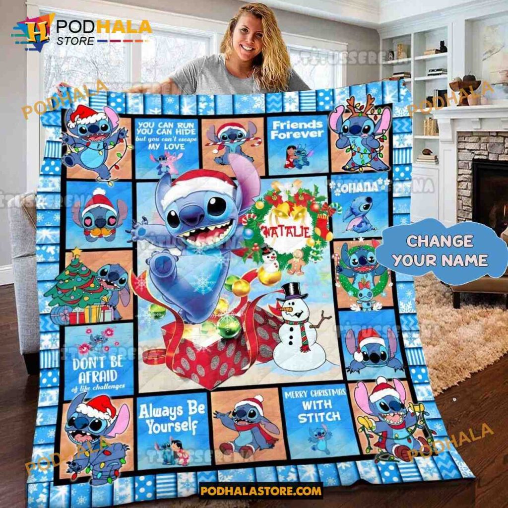 Personalized Name Disney Stitch Blanket, Lilo And Stitch Gifts ...