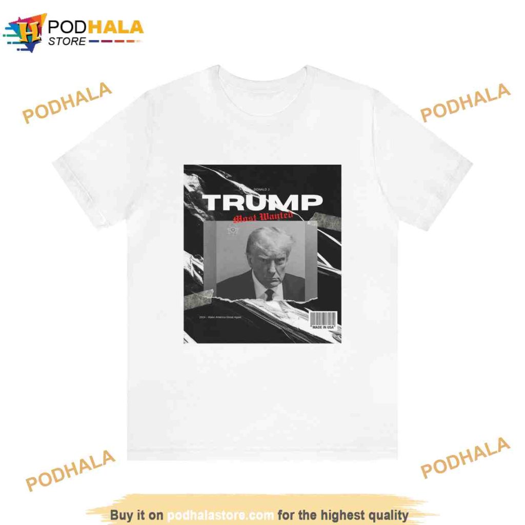TRUMP MUGSHOT SHIRT - Fulton County Mugshot Donald Trump Tee - Podhalastore