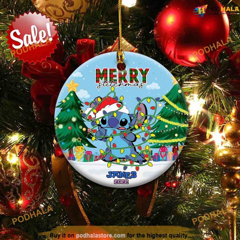 Custom Stitch Ornament, Lilo And Stitch Christmas Decorations, Disney ...