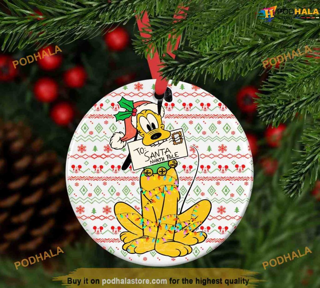 Disney Pluto Christmas Ornament, Family Tree Decoration - Podhalastore