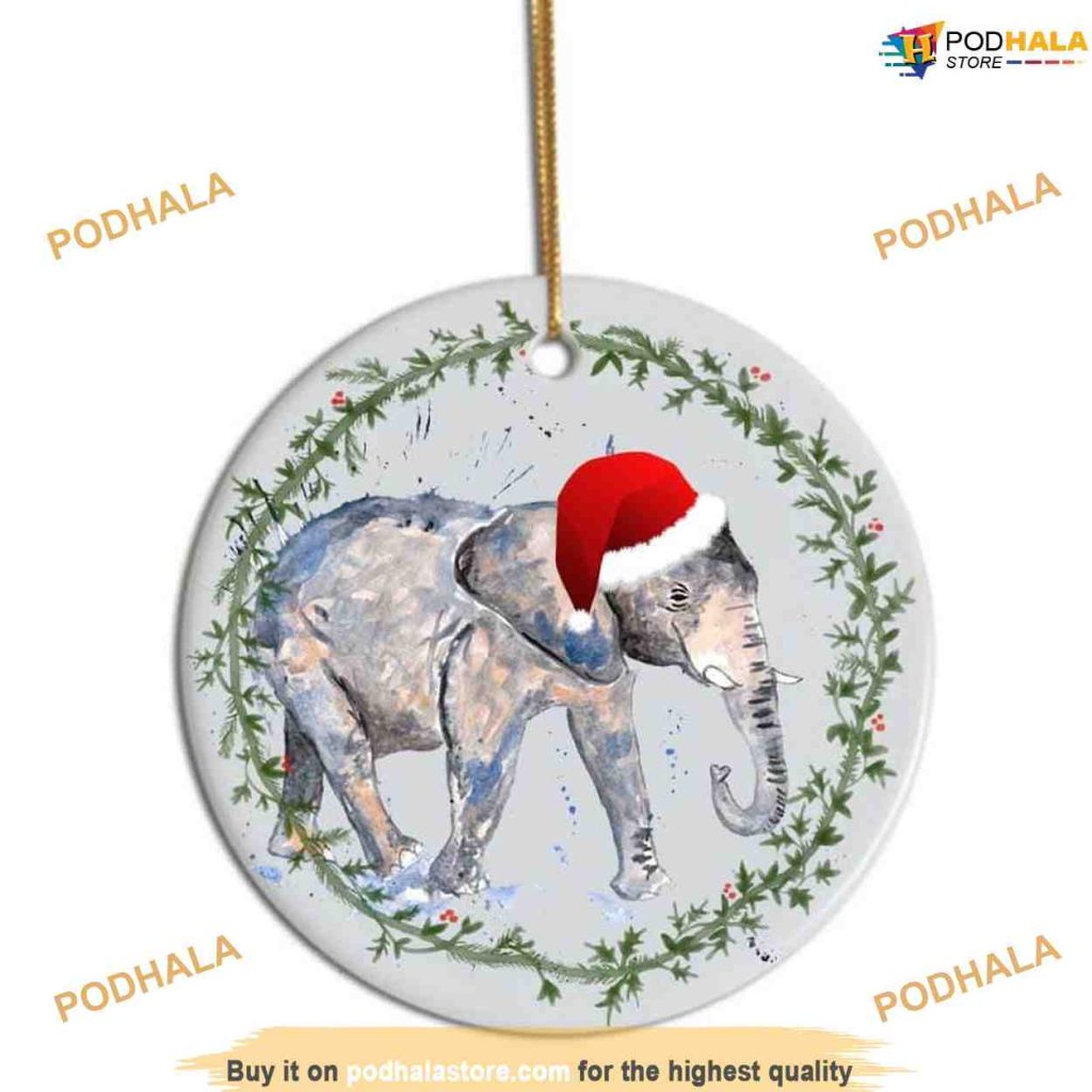 Elephant Christmas Tree Decoration, Family Tree Decoration - Podhalastore