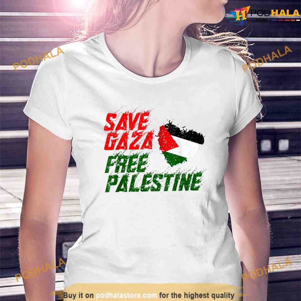 Free Gaza Palestine Flag Proud Palestine Save Gaza Shirt, Political ...
