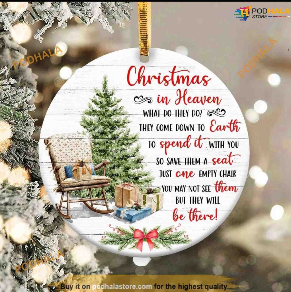 Heaven Rocking Chair Poem Ceramic Ornament, Personalized Family Tree ...