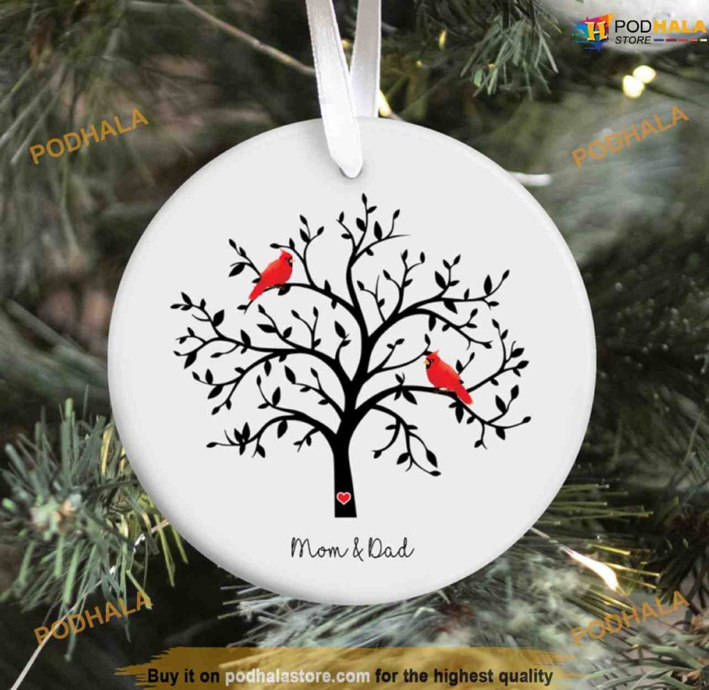 Memorial Cardinal Christmas Ornament, Remembrance Tree, Family Tree ...