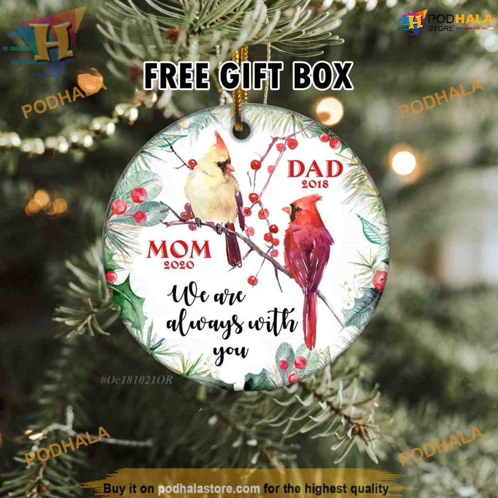 Parent Memorial Date Ornament, Family Tree Decoration - Podhalastore