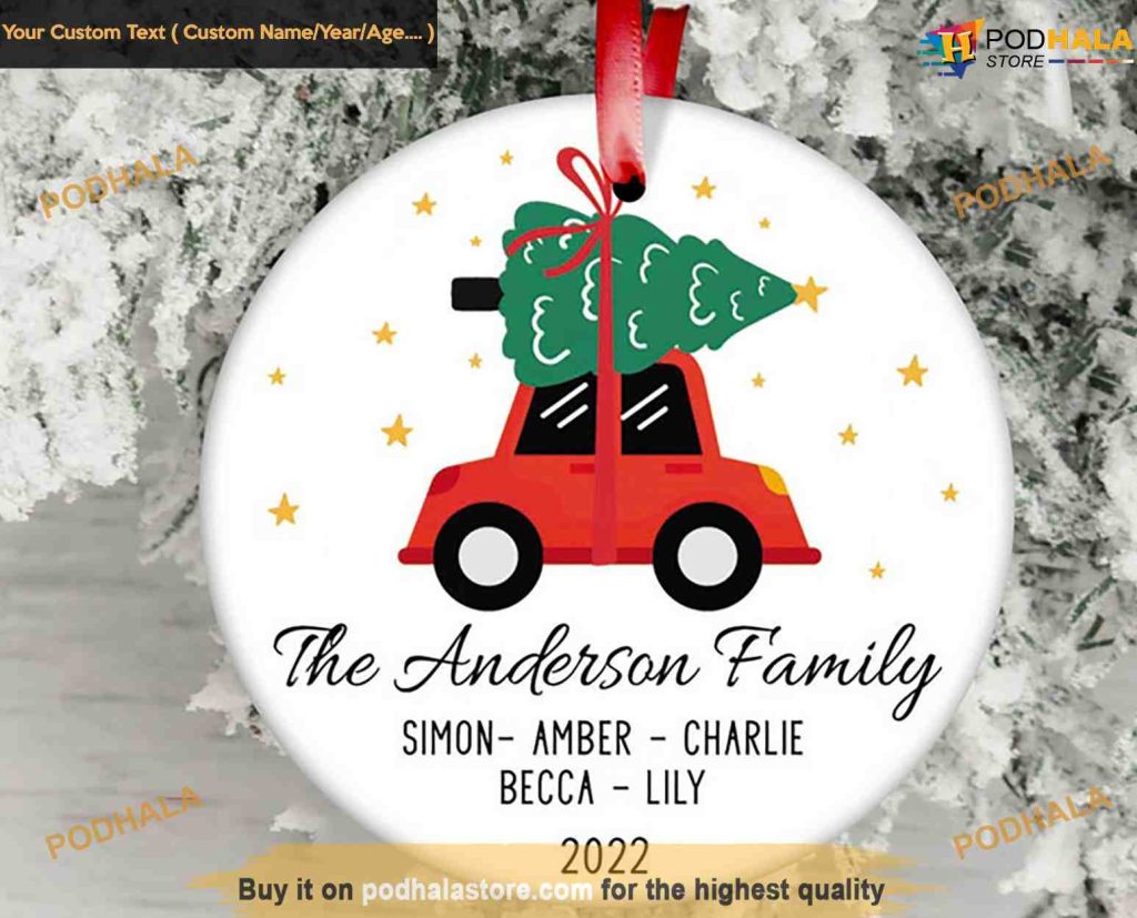 Personalized Family Festivity Ornament, Family Tree Decoration ...