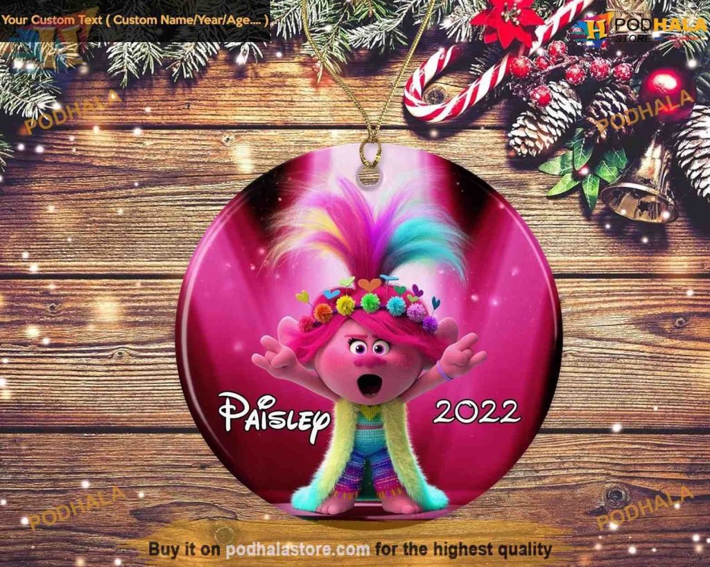 Trolls Branch & Poppy Ornament, Kids Christmas Keepsake - Podhalastore