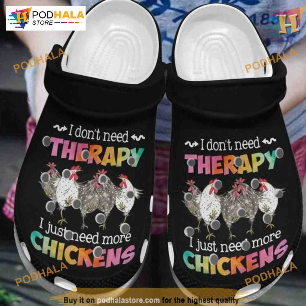 Black Dancing Chicken Crocs, Therapy Style, Ideal for Chicken Fans ...